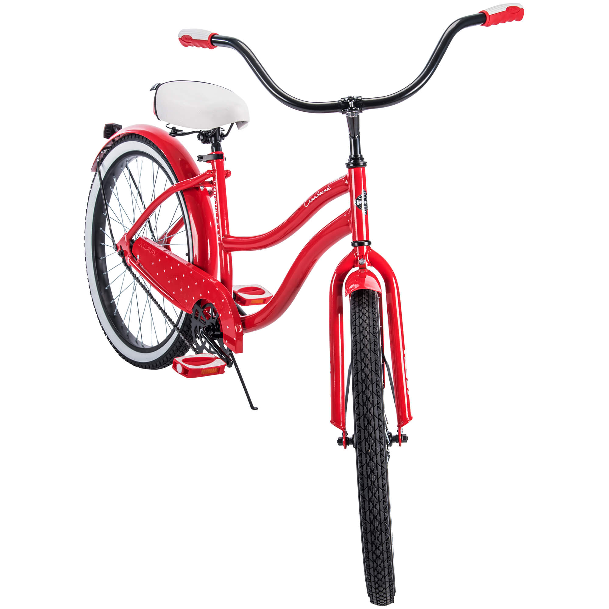 Huffy 24" Cranbrook Girls' Cruiser Bike with Perfect Fit Frame, Red | US2DK