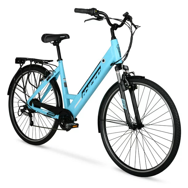 Hyper E-Ride Electric Bike, 36 Volt Battery, 700C Wheels, Blue | US2DK