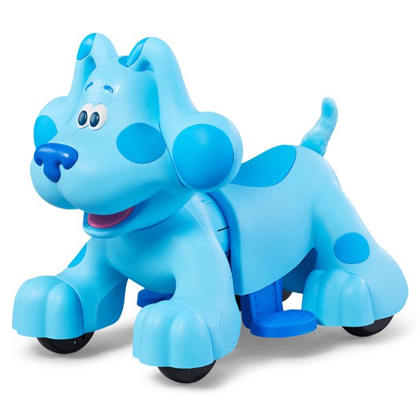 Rideamals Snack Time Blue Interactive 6 V Trax Powered Ride-On | US2DK